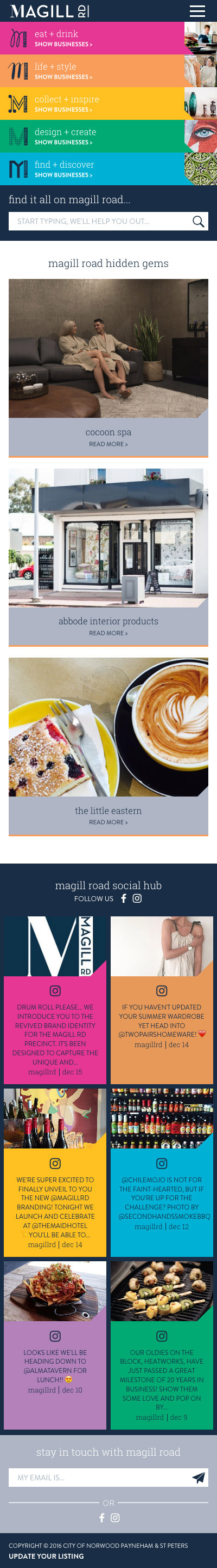 Magill Road Precinct | Karmabunny Web Design