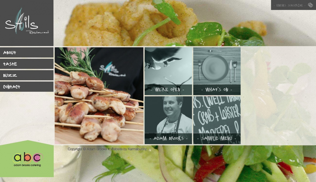 Sails Restaurant | Karmabunny Web Design